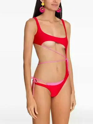 AMIR SLAMA Cut-out Tie One-piece Swimsuit