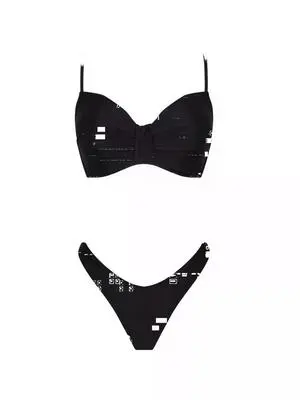 AMIR SLAMA Gathered Swimsuit - Black