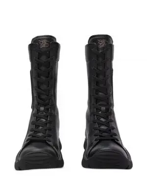 Burberry Leather Combat Boots