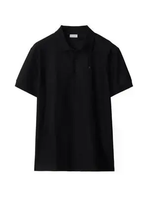 Burberry Metal Ekd Cotton Polo Shirt - Black