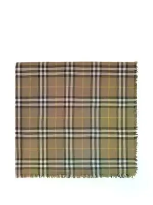 Burberry Check Cashmere Silk Scarf - Neutrals
