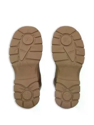 Burberry Leather Tone Boots - Brown