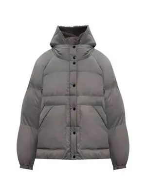 YVES SALOMON Hooded Down Jacket - Grey
