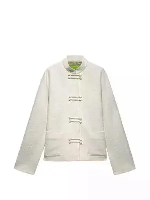 Shanghai Tang Buttoned Tang Jacket - Neutrals