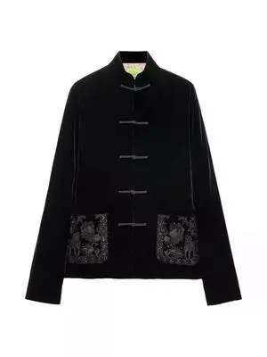 Shanghai Tang Embroidered Tang Jacket - Black