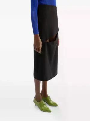 JIL SANDER Cut-out Midi Skirt