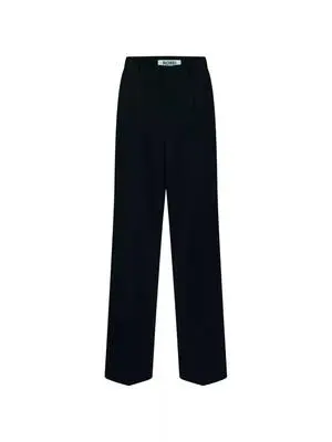 ROSSI Pleated Straight Trousers - Black