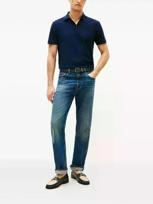 Tommy Hilfiger Buttoned Textured Polo Shirt