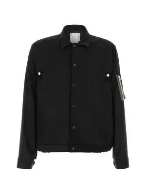 Sacai Twill Shirt Jacket - Black