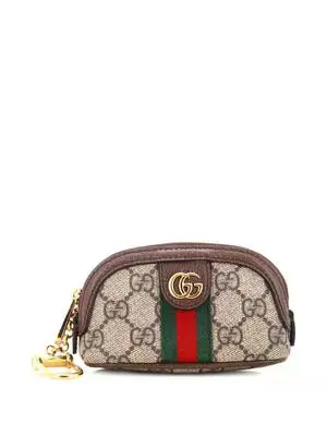 Gucci Ophidia Key Gg Coated Canvas Pouch - Brown