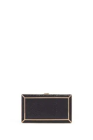 Gabriela Hearst Callas Clutch In Snakeskin - Black