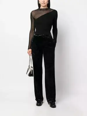Patrizia Pepe Semi-sheer Asymmetric Jumper