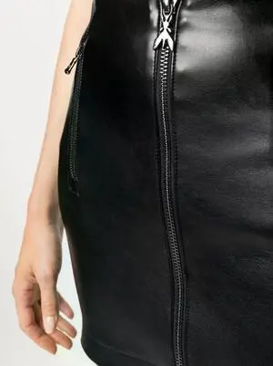 Patrizia Pepe Patent Zip-up Mini Skirt