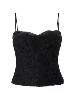 Pinko Lace-detail Top - Black