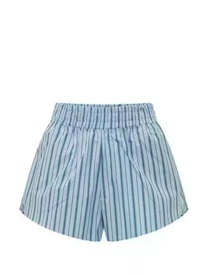 A PAPER KID Striped Cotton Shorts