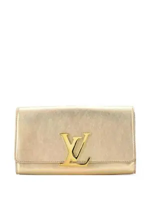 LOUIS VUITTON Louise Leather Mm Clutch Bag - Gold