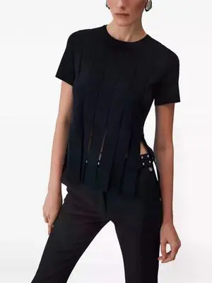 Liu Jo Fringed Short-sleeve Sweater