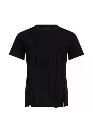 Liu Jo Fringed Short-sleeve Sweater - Black