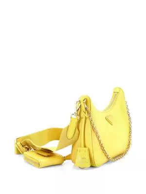 Prada Re-edition 2005 Saffiano Leather Shoulder Bag - Yellow