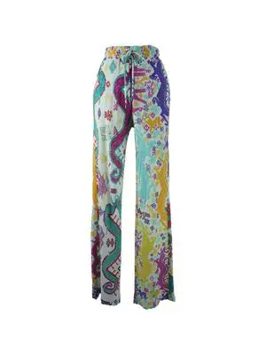 Etro Geometric-print Trousers - White