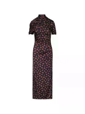 Johanna Ortiz Serene Safari Printed Midi Dress - Black
