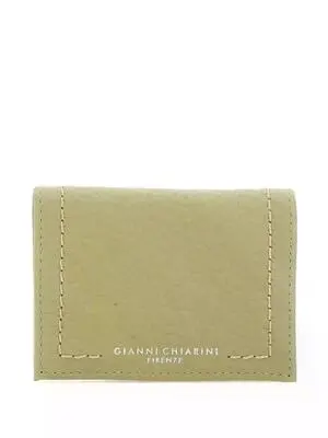 GIANNI CHIARINI Bubble Contrast-stitching Card Holder - Green