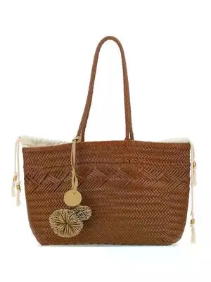 GIANNI CHIARINI Paloma Woven Shoulder Bag - Brown