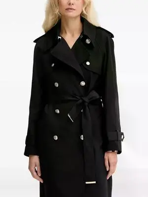 MORGAN Belted Trench Coat - Black