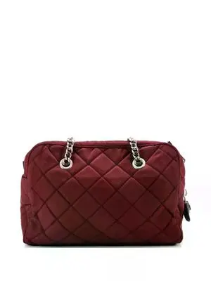 Prada Chain Quilted Tessuto Medium Shoulder Bag