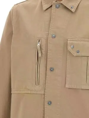 Stone Island Snap-button Cotton Overshirt
