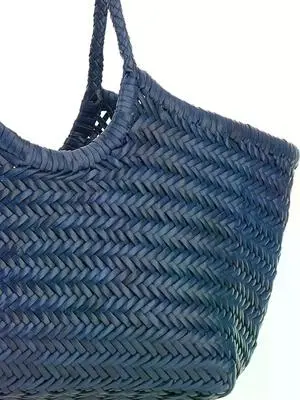 Dragon Diffusion Woven Top Handle Shoulder Bag