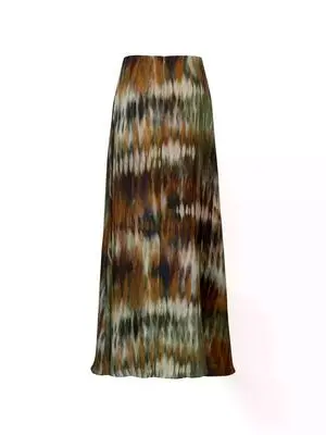 Johanna Ortiz Printed Midi Skirt - Brown
