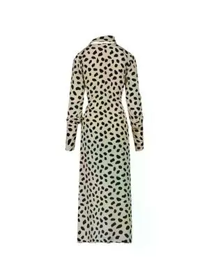 Johanna Ortiz Ollantay Animal-print V-neck Midi Dress