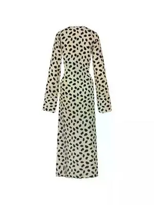 Johanna Ortiz Ollantay Animal-print V-neck Midi Dress