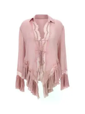 Blumarine Lace-trim Blouse - Pink