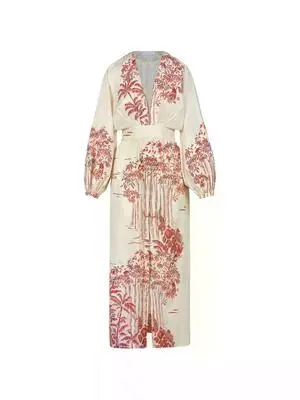 Johanna Ortiz Andar Aventurero Midi Dress - Neutrals