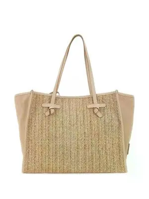 MARCELLA CLUB Raffia Suede Shoulder Bag