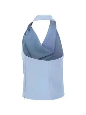 KAOS Draped Shawl Halterneck Blouse