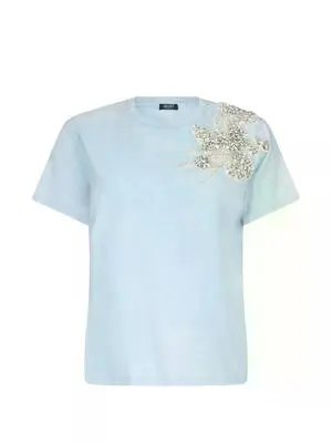 Liu Jo Jewel-embellished T-shirt - Blue