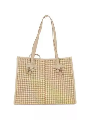 MARCELLA CLUB Miss Marcella Houndstooth Tote Bag - Neutrals