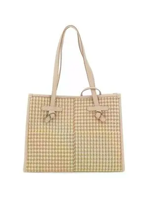 MARCELLA CLUB Miss Marcella Houndstooth Tote Bag