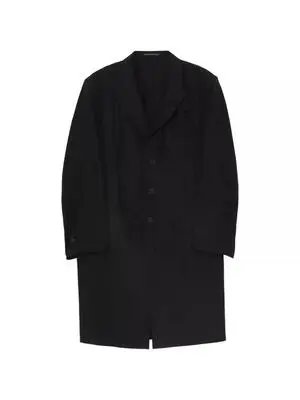 Yohji Yamamoto Single-breasted Silk Suit - Black