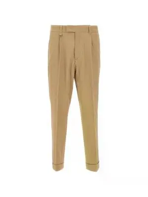 PAOLO PECORA Pleat-detail Trousers - Neutrals