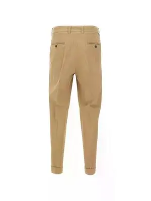 PAOLO PECORA Pleat-detail Trousers - Neutrals