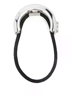 Patrizia Pepe Logo-engraved Hair Band - Silver