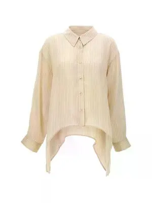 HERSKIND Enrico Asymmetric Shirt - Neutrals