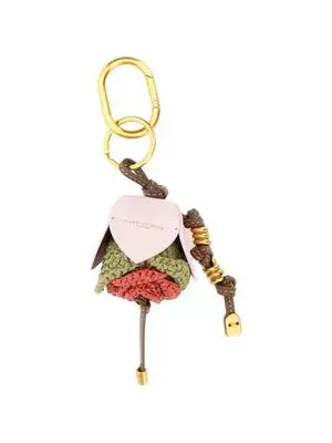 GIANNI CHIARINI Straw Flower Charm Keyring - Gold