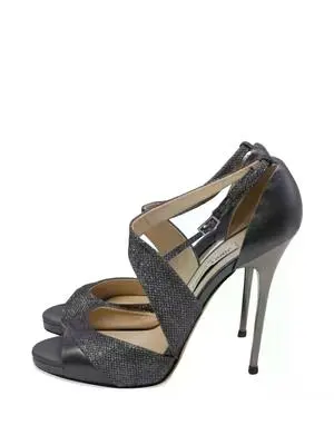 JIMMY CHOO Glitter-embellishment Sandals - Grey