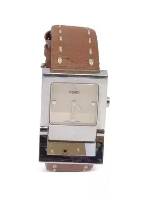 Fendi Orologi Leather-strape 35mm Watch - Neutrals