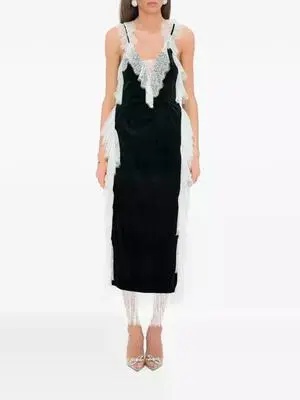 ANA RADU Velvet Lace Dress - Black